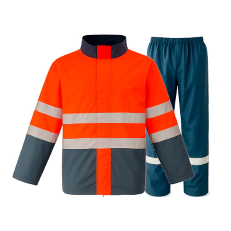 Two-Tone Hi-Viz Ref Storm Guard PU Rain Suit - Romi Tactical and Safety
