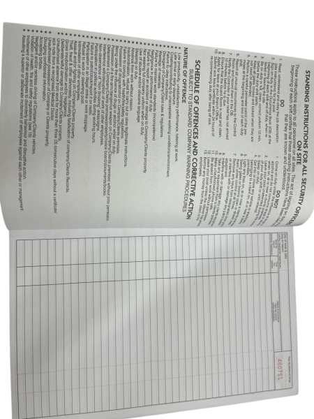Occurrence Book - OB Book - Romi Tactical and Safety